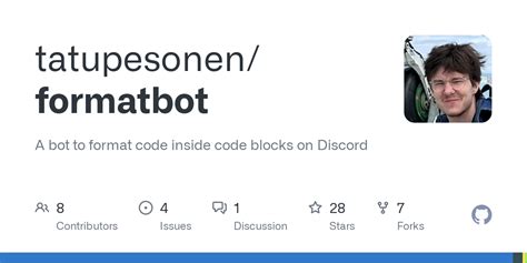 Github Tatupesonenformatbot A Bot To Format Code Inside Code Blocks On Discord