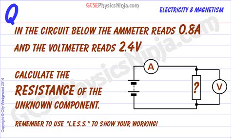 Resistance Calculation GCSEPhysicsNinja Com