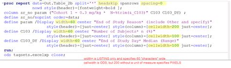 Spanned Header Autofit Row Sas Support Communities