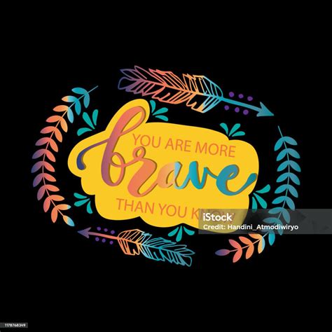 당신은 당신이 알고있는 것보다 더 용감하다 동기 부여 따옴표 포스터 0명에 대한 스톡 벡터 아트 및 기타 이미지 0명 개념 개념과 주제 Istock