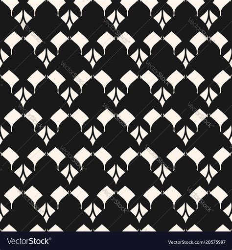 Black And White Seamless Pattern With Rhombuses Vector Image