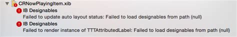 Ios Ib Designables Failed To Update Auto Layout Status Failed To Load Designables From Path