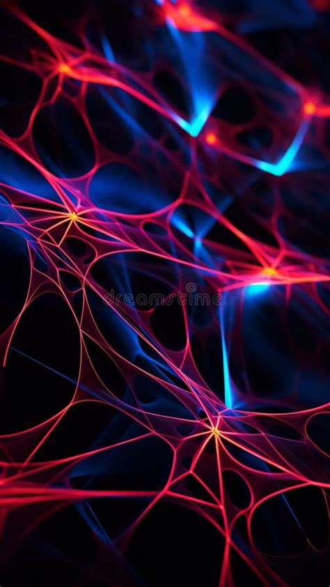 Neural Connections Of The Brain Vertical Abstract Background Stock Illustration Illustration