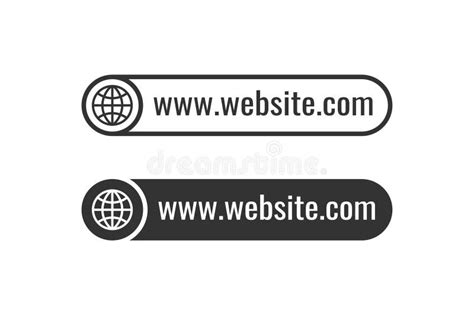 Link Button Website Name Url Address Navigation Bar Illustration Linear Icon Vector Stock