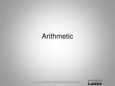 PPT Arithmetic PowerPoint Presentation Free Download ID