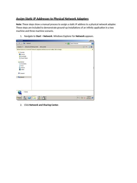 assign static ip addresses to physical network adapters pdf