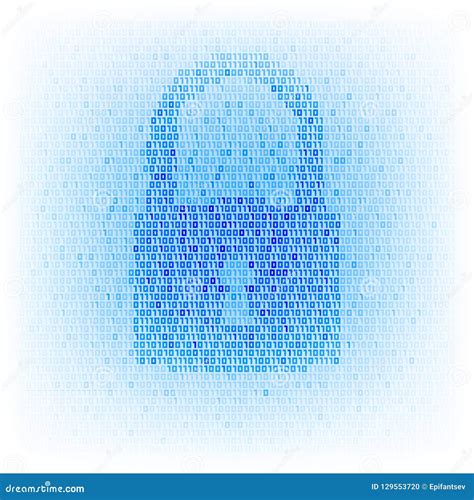 security concept binary code lock symbol stock vector illustration