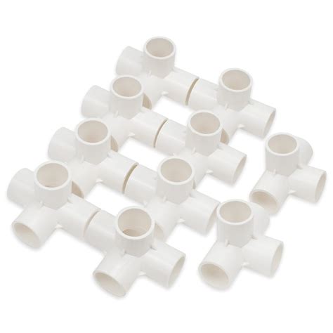 Bwintech 10 Pcs 32mm 1″ 4 Way Cubic Tee Slip Connector Pvc U Fitting Elbow Coupling Connector