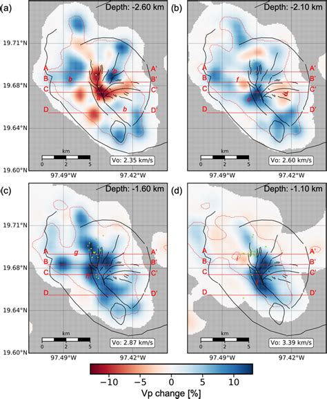 Vp Model Variations With Respect To The Minimum 1‐d Velocity Model At