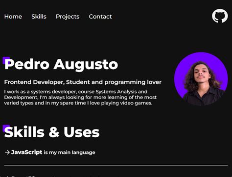 Github Pedro749my Portifolio This Is A Project Made In React For