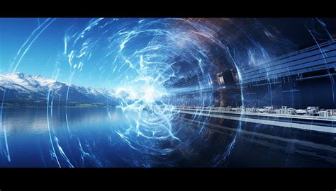 Premium Ai Image A Large Particle Collider Shown Under Lake Geneva