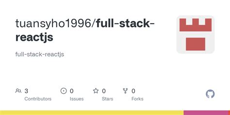 Github Tuansyho1996full Stack Reactjs Full Stack Reactjs