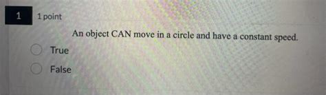 solved an object can move in a circle and have a constant