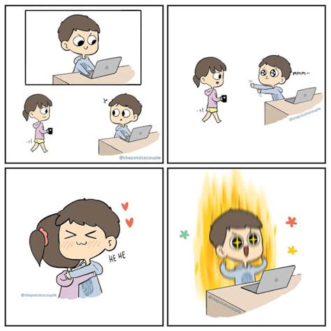 20 Lovely Comics About Relationship By Potato Couple That Make You