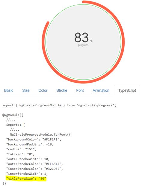 Title Is Not Centered When FontSize Params Input Is Changed Issue Bootsoon Ng Circle