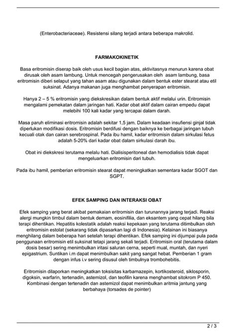 Tinjauan Farmakologi Eritromisin Pdf
