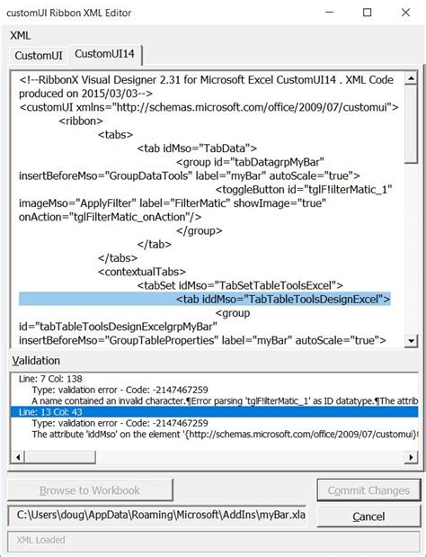 Create Excel 2007 Ribbon Without Custom Ui Editor Stack Overflow