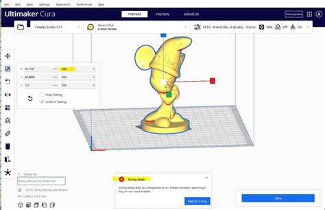 slicing failed · issue 14966 · ultimaker cura · github