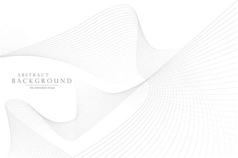 Premium Vector White Striped Abstract Background Minimal Digital Design With Gray Wavy Lines