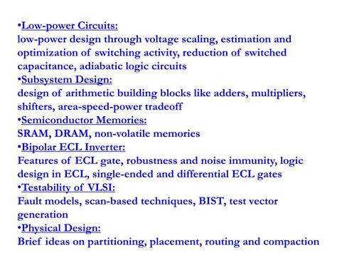PPT VLSI Engineering Including Lecture Tutorial Laboratory Modules PowerPoint Presentation