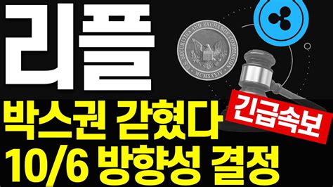 리플 내일 저녁 중요한 발표 있습니다 Youtube