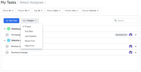 Filtering And Sorting Task List