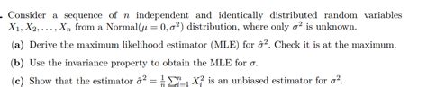 Solved Consider A Sequence Of N Independent And Identically