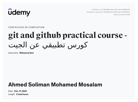 Finished Git And Github Course Ahmed Mosalam Posted On The Topic