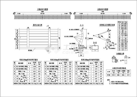 新式桥梁栏杆结构设计图纸仿古建筑土木在线