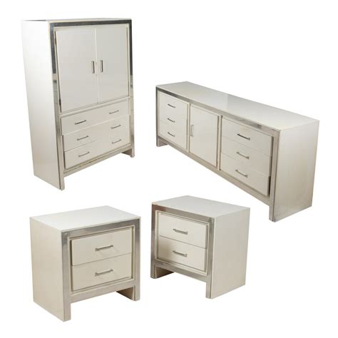 Chrome And Laminate Bedroom Set