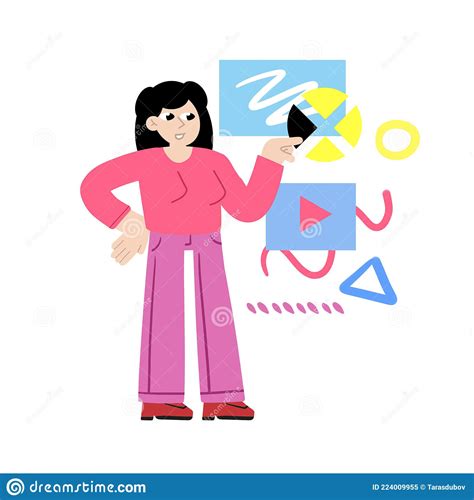 Process Of Creating And Developing Website Female Programmer And Web