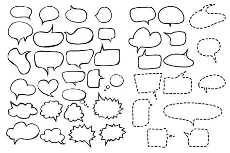 그려진 음성 거품의 벡터 집합입니다 낙서 스타일을 스케치합니다 음성 구름은 단선과 파선선으로 그려지고 모양이 다릅니다 그리기에 대한 스톡 벡터 아트 및 기타 이미지 Istock