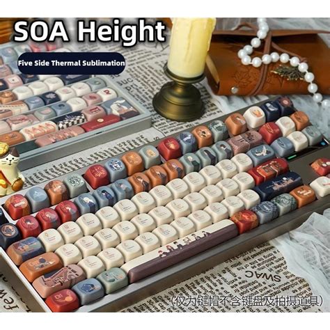 The Owls Letter Keycaps 140 Keys Cherry Soa Moa Height Pbt Material Keycap Five Sided Thermal