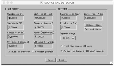 Input Parameters For The Source And The Detector Download Scientific Diagram