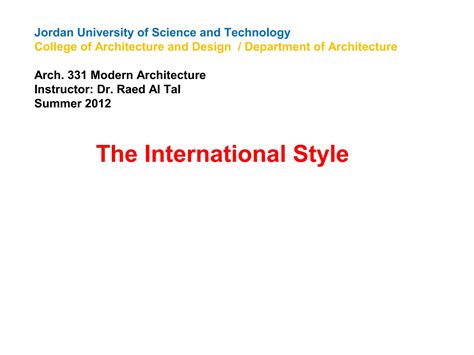 Modern Architecture Lecture 3 Ppt