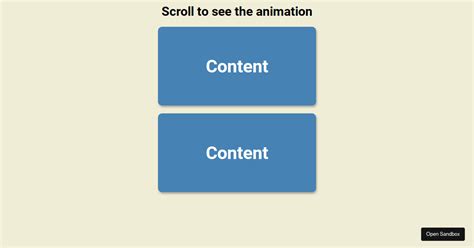 Scroll Animation Codesandbox