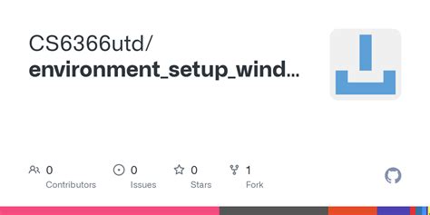 Github Cs Utd Environment Setup Windows
