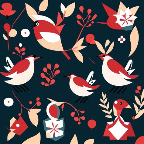 Premium Vector Simple Christmas Pattern Vector Illustration