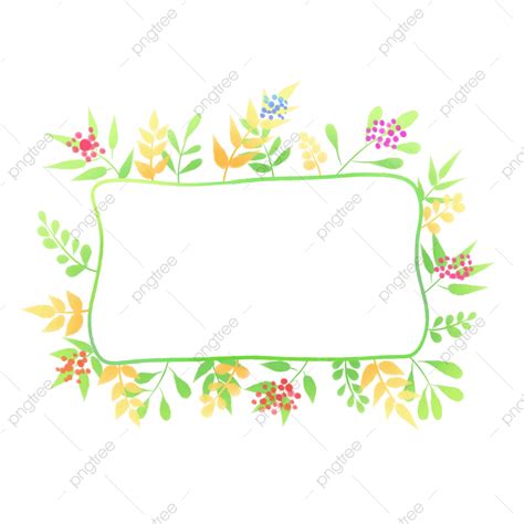 손 일러스트 으로 그린 나뭇잎 작은 산뜻 한 장식 제목 상자 노랑 초록 손으로 그린 Png 일러스트 및 Psd 이미지 무료 다운로드 Pngtree