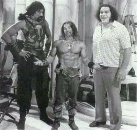 Wilt Chamberlain Arnold Schwarzenegger And Andre The Giant 1981 9gag