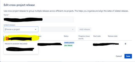 Adding Project So You Can Add To Cross Project Release In Advanced Road