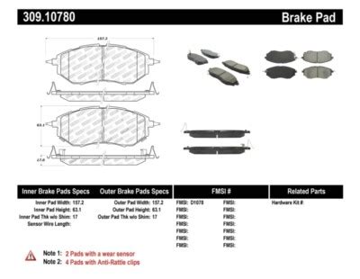 Stoptech Performance 05 08 Legacy 25 Gt Front Brake Pads 3091078 Ebay