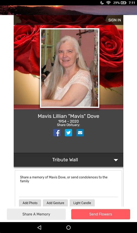 My Great Aunt Mavis Passed Away Recently Sadly 😢😢😢 In Loving Memory Of