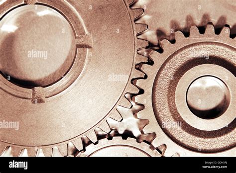 Metal Cog Gears Joining Together Stock Photo Alamy