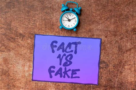Hand Writing Sign Fact Vs Fake Business Idea Is It True Or Is False Doubt If Something Is Real