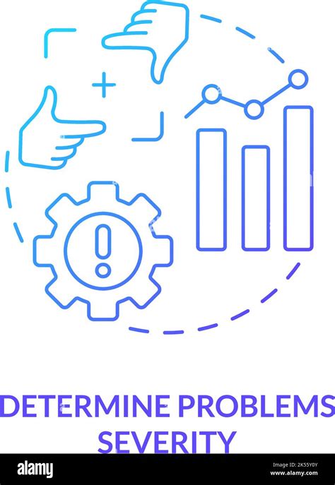 Identify Problems Severity Blue Gradient Concept Icon Stock Vector