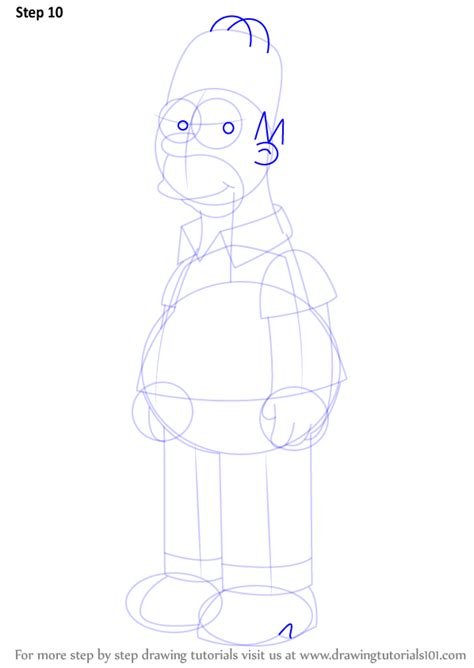 Learn How To Draw Homer Simpson From The Simpsons The Simpsons Step By