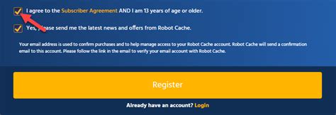How To Register And Create An Account On Robot Cache Robot Cache Help Center