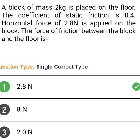 [answered] A Block Of Mass 2kg Is Placed On The Floor The Coefficient Kunduz