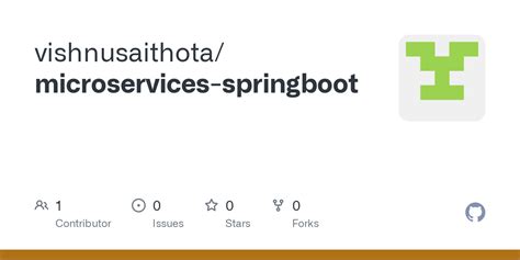 Github Vishnusaithotamicroservices Springboot
